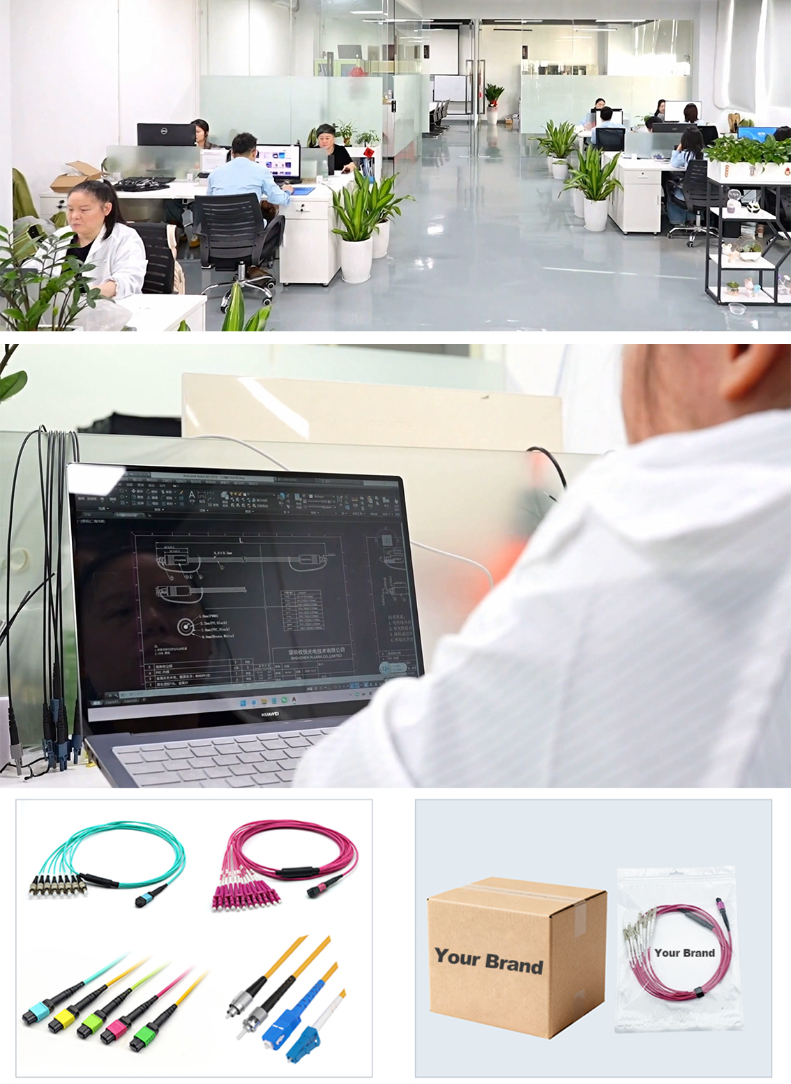 Ruiara custom fiber optic manufacturing and sample development