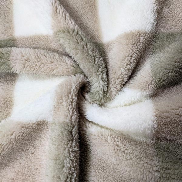 Quality Plaid Printed Shu Velveteen Fabric 100% Polyester 280gsm for sale