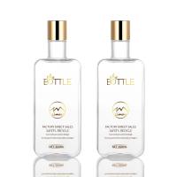 Quality 300ml Disc Cap Bottle Transparent PETG Material Recycable With Gold Lid for sale
