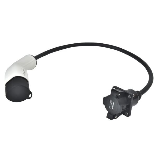 Quality J1772 Type 1 To Type 2 Electric Vehicle Adapter Cable 0.5m for sale