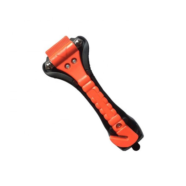 Quality Car Emergency Tool Double Steel-Tipped Window Breaker and Safety Hammer for Red Vehicles for sale