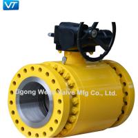 Quality DN200 Soft Seated Ball Valve Gear Operated Trunnion Mounted for sale