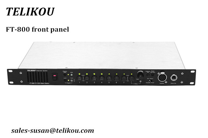TELIKOU FT-800 4-wire master station for television station, communications center with tally light wired intercom system