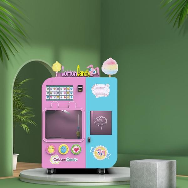 Quality Fully Automatic Cotton Candy Vending Machine GPS Positioning L650*W1300*H1750mm for sale