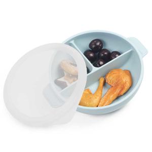 Quality Leak Proof Silicone Feeding Bowl With Lid Suction Bowl Weaning for sale