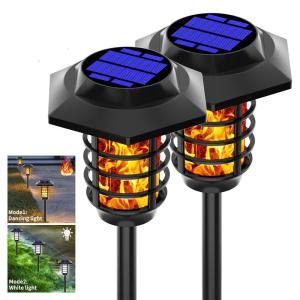 Quality Waterproof 1200mAh 840g 2 IN 1 Led Torch Flame Solar Lights Aluminum Alloy for sale