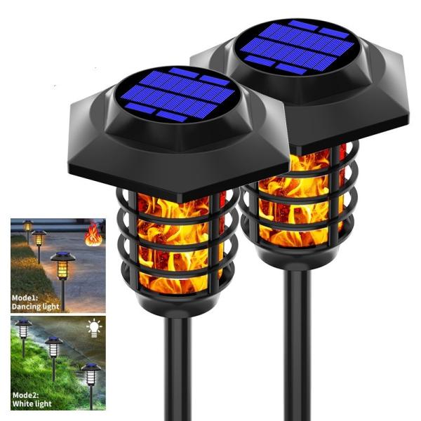 Quality Waterproof 1200mAh 840g 2 IN 1 Led Torch Flame Solar Lights Aluminum Alloy for sale