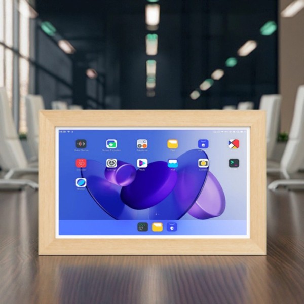 Quality 21.5Inch RK3588 Wooden Frame Android 13 Tablet POE NFC Wall Mounted Tablet PC for Advertising Use for sale