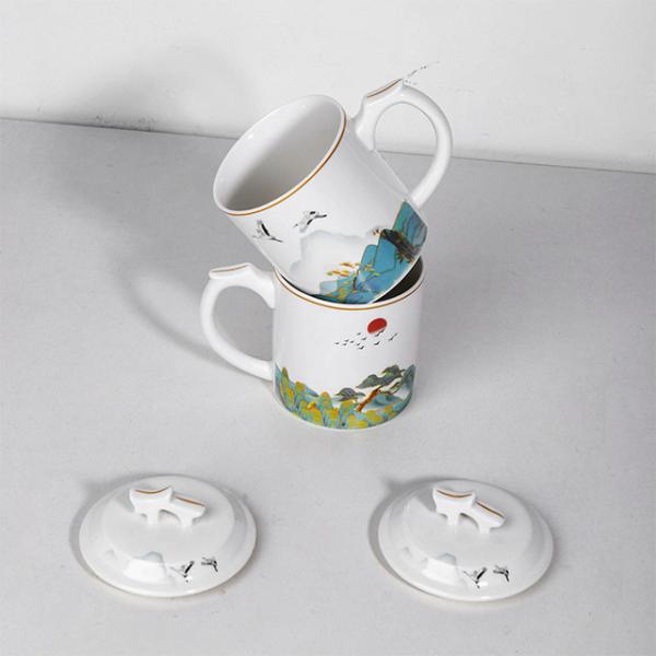 Quality Procelain Mug Customization 400ml Ceramic Cup Gift Coffee Bottle Non-slip Handle for sale
