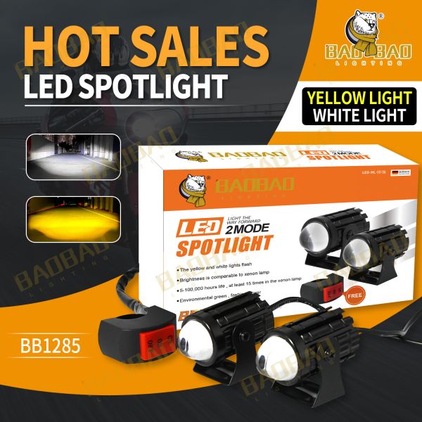 Quality Black Case Flashing Light Motorcycle Universal LED High Brightness Headlight for sale