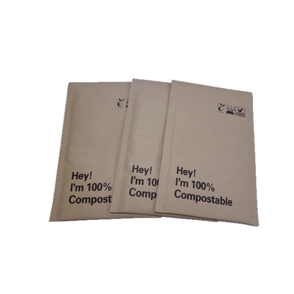 Quality Kraft Bubble PBAT Biodegradable and Compostable Bags With Self Sealing for sale