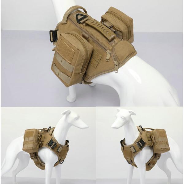 Quality Plastic Tactical Dog Harness For Hiking Training Brown for sale