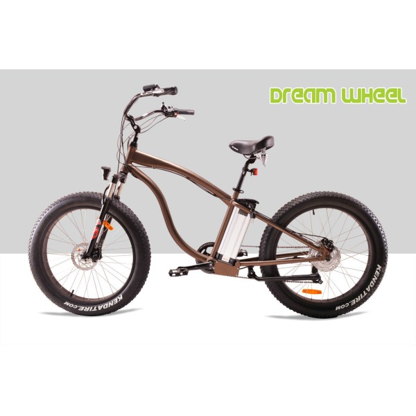 Quality 350 Watt Beach Cruiser Battery Powered Bike 36V 10Ah Pedals Assisted for sale