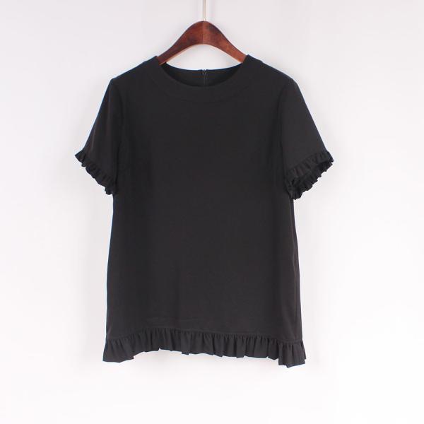 Quality Round Neck Polyester moss Short Sleeve Women Blouse for sale