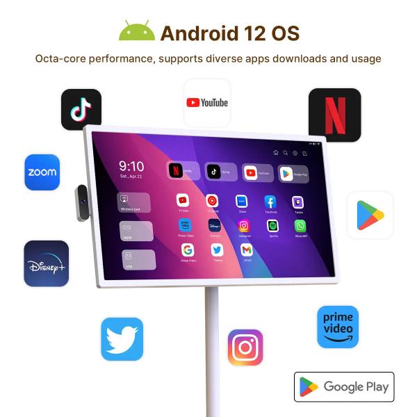 Quality Movable Smart TV Rotate Screen 24 Inch 32 Inch IPS Android 12 Incell Lcd Display for sale