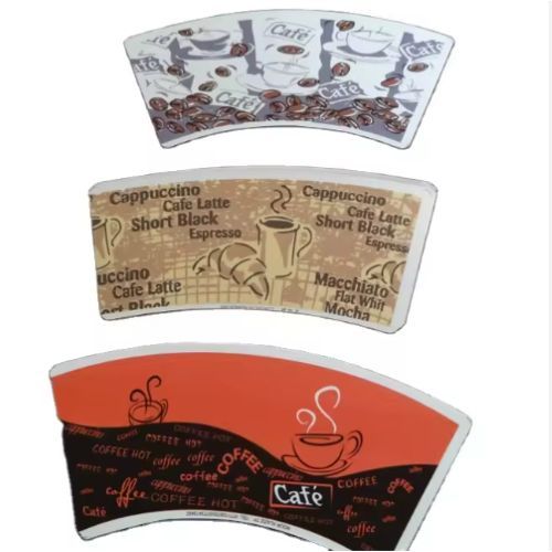 Quality Heat Insulation Hot Sale Raw Material Paper Fans PLA Coated Coffee Paper Cup Fan for sale