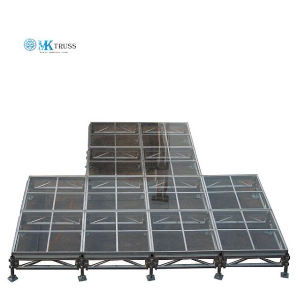 Quality Assembly 4'x8' Adjustable Event Stage Platform with Black and Customized Design for sale