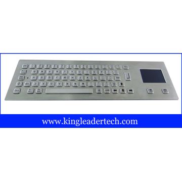 Quality 64 Keys Industrial Keyboard With Touchpad Laser Engraved Graphics PS/2 Or USB for sale