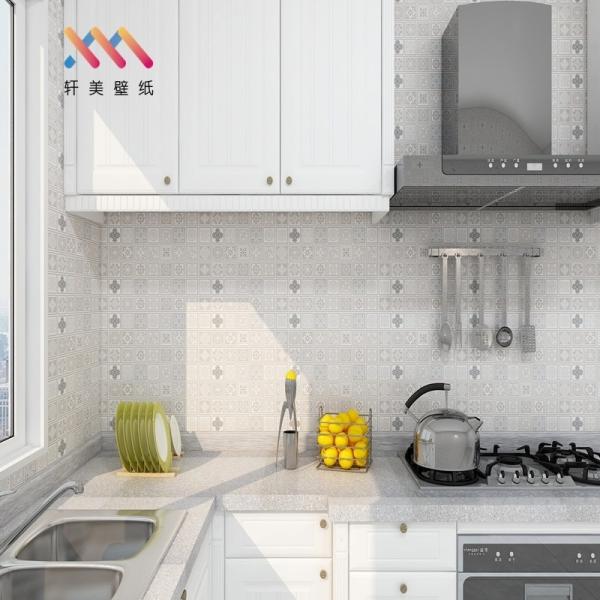 Quality Bathroom Wall Mosaic Tiles PVC Fireproof Self-Adhesive wallpaper for sale