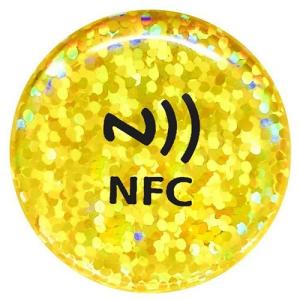 Quality Custom Logo Print 13.56 Mhz NFC Round Epoxy Waterproof z Programmable Sticker for sale