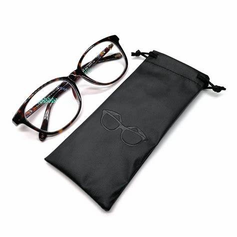 Quality Neoprene Eyeglasses Case PU Leather Drawstring Pouch Bag Personalised for sale