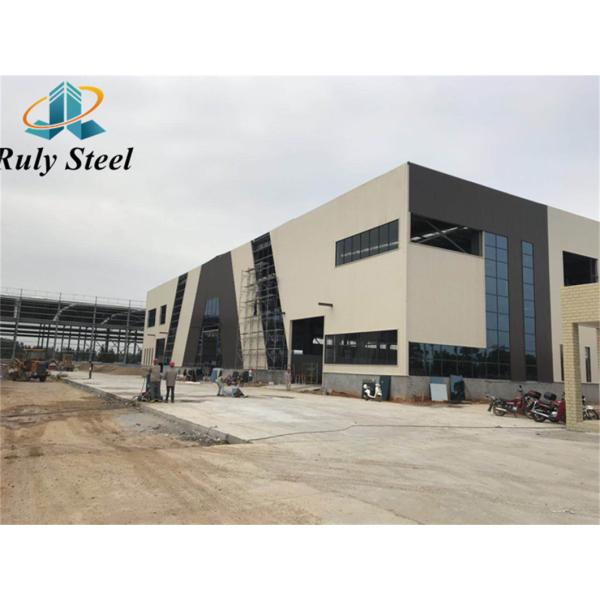 Quality Prefabricated Multi Storey Steel Frame Construction With Crane for sale