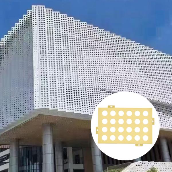 Quality Customized Perforated Aluminum Veneer Panel For Modern Wall Decoration for sale
