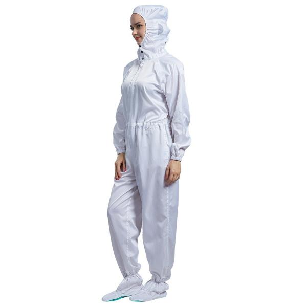 Quality Electronic Industry White Anti Static Garments ESD Lab coats Stand Collar for sale
