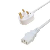 Quality UK BS Approval C13 C14 Power Cord 3 Pin Bs Plug C13 Connector Ce7/7 With 1.5m 2m H05vv-F Computer Power Cable for sale