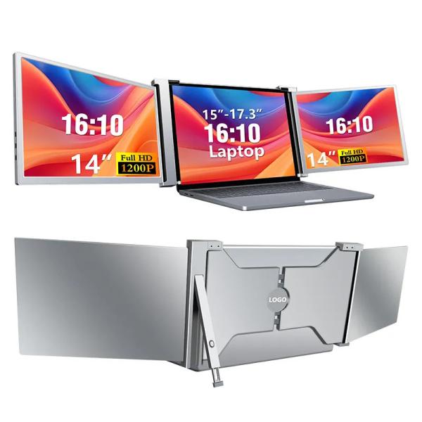 Quality Wireless External Portable Triple Monitor Laptop Tri Screen Extender SRGB for sale