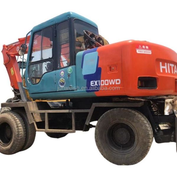 Quality 2010 Year Hitachi EX100WD Wheel Excavator Original Japan 10 Ton for Construction Digger for sale