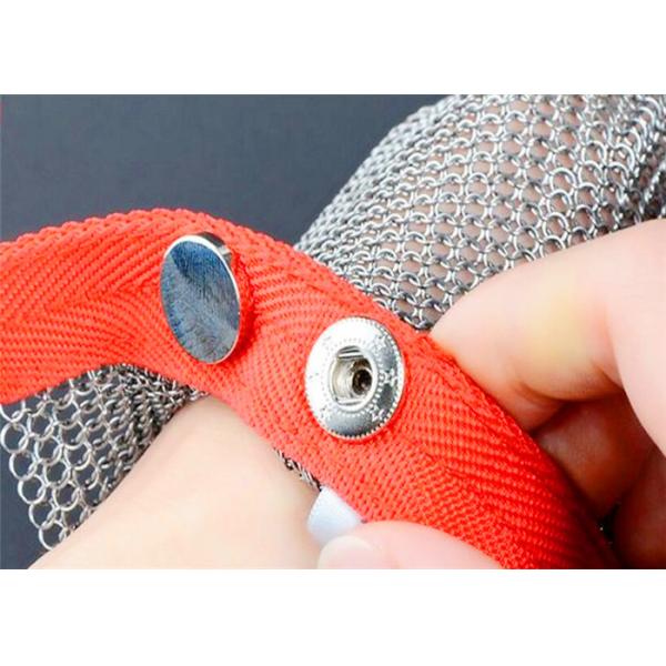 Quality SS Chain Mail Ring Mesh Cut Resistant Safety Gloves With Extended Length for sale