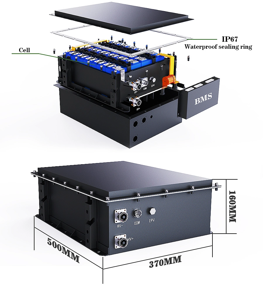 Cts Popular 307V 50ah 100ah 150ah LiFePO4 Lithium Battery for Electric Boat Yacht with IP67