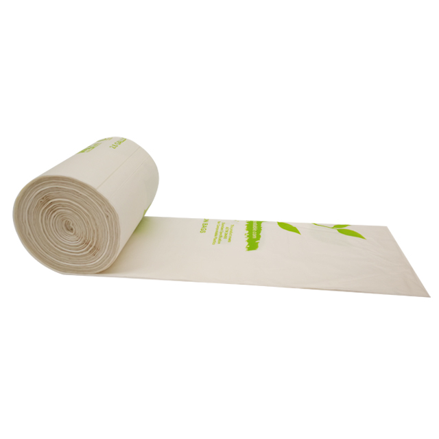 ASTM D 6400 Certified 100% compostable bags on roll with retail packaging