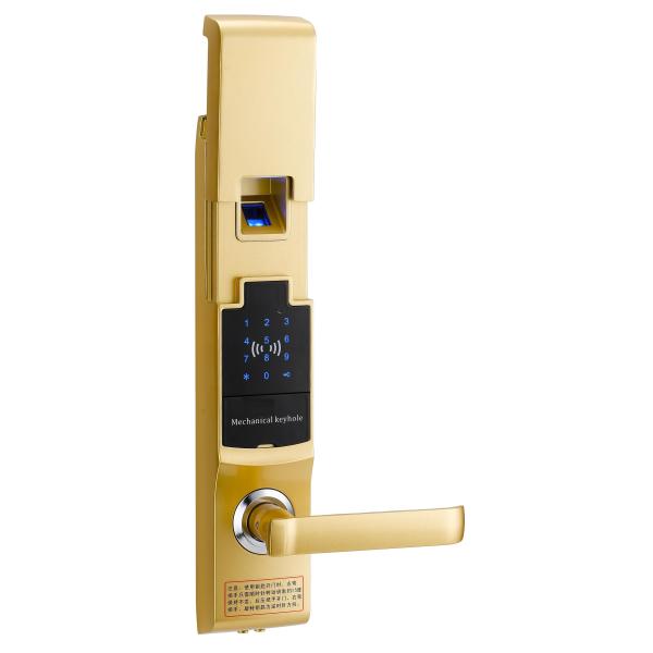 Quality Intelligent Fingerprint Recognition Door Locks Waterproof Zinc Alloy for sale