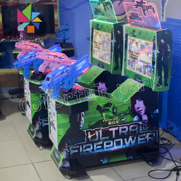 Quality Children's Playground 22 inch alien double gun shooting games machine Coin for sale