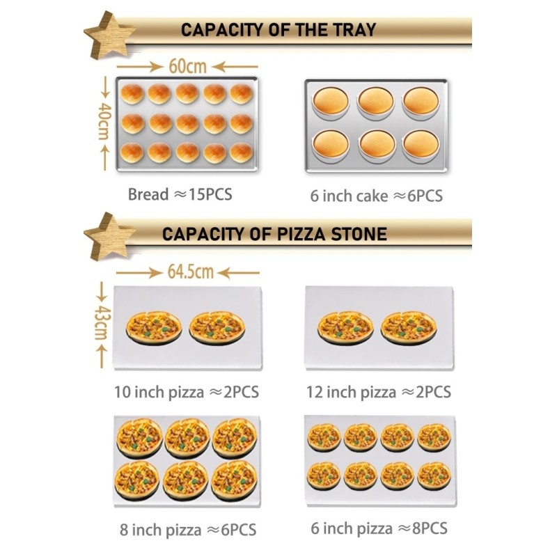 Smart Commercial Electric Oven with Individual Temperature Control Baking Oven