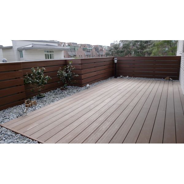 Quality 140 X 25MM Solid WPC Composite Decking Grey 4m Solid Composite Decking Board for sale