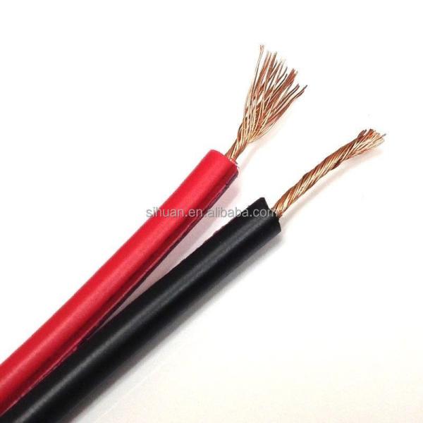 Quality Flexible Transparent PVC Jacket Red Black Stranded Speaker Wire CCA for Car for sale