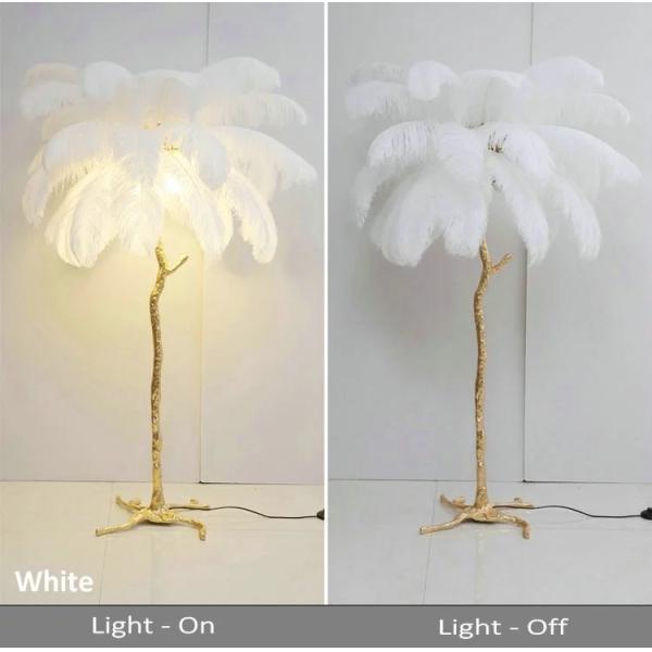 Quality Living Room Novelty Resin Stand 80w Ostrich Feather Lamp for sale