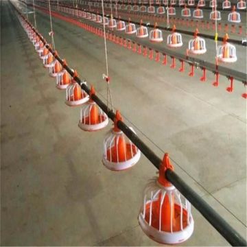 Quality Stainless Pan Feeding System For Broiler Feed Pan Orange And White for sale