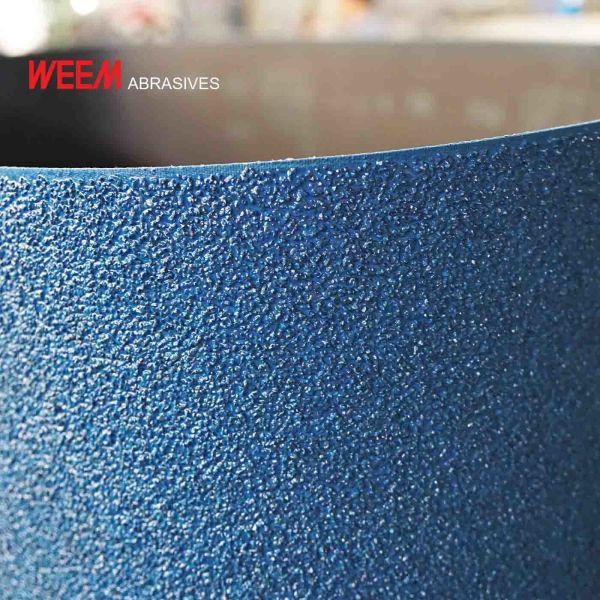 Quality 100% Polyester Backing Zirconia Sanding Belts For Wood / Particle Board / MDF for sale
