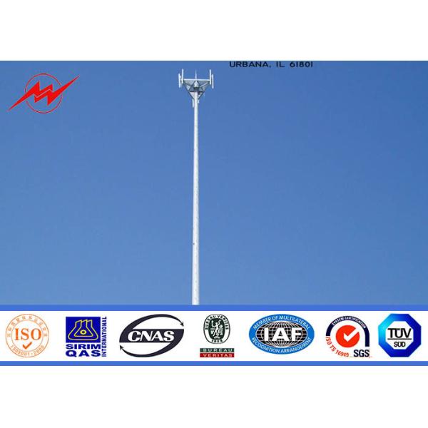 Quality Steel 95 ft Mono Pole Tower Mobile Cell Phone Tower Tapered Flanged Steel Poles for sale