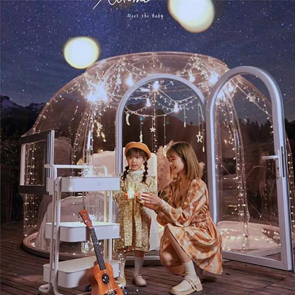 Quality Sound Insulation Transparent Tent 360 6m Geodesic Dome Waterproof Transient for sale