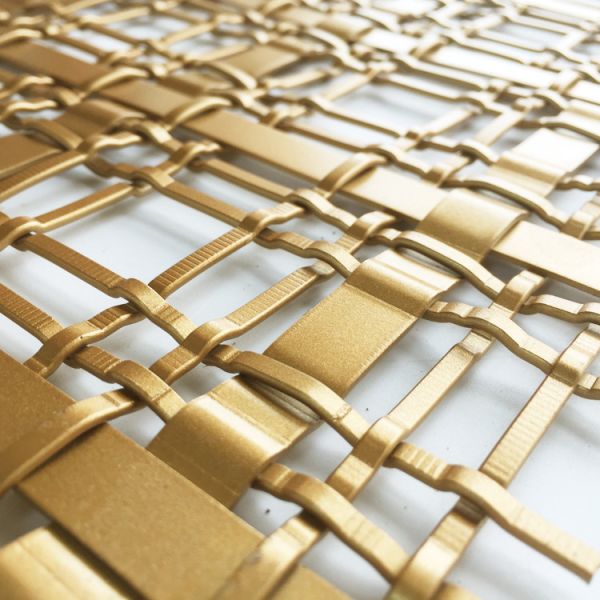 Quality Customized Wire Diameter PVD Coated Woven Metal Mesh Fire Resistant for sale