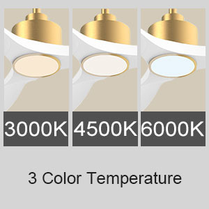 Quality 52 Ceiling Fan With Dimmable Light ABS Warm White Natural White Cool White for sale