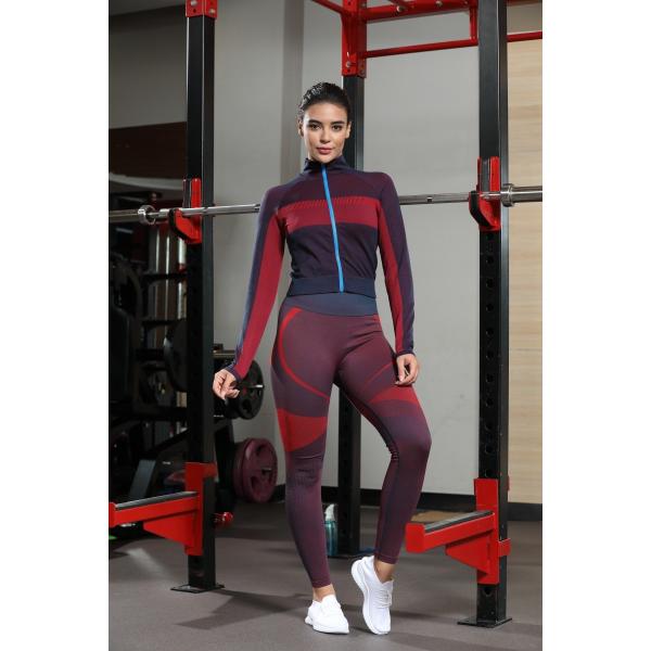 Quality Full Zip Performance Long SleeveTight Ribbed Fit Breathable Fabric for sale