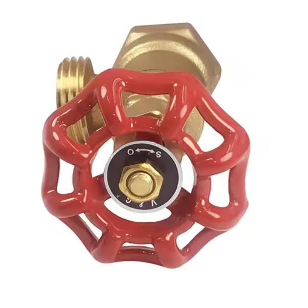 Quality High Quality Red Handwheel Globe Brass Boiler Drain Valve Stop for sale