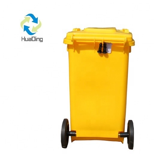 Quality Racking HUADING Recycling Plastic Garbage Waste Bin Dustbin with 2 Wheels for sale