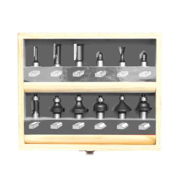 Quality Shank 8mm 12pcs Router Bit Set Professional Woodworker Router Bit Set for sale